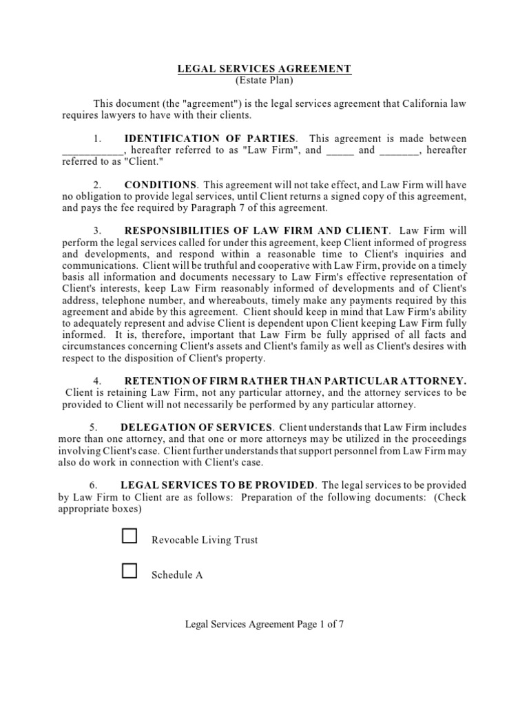 Legal Services Agreement | PDF | Costs In English Law | Law Firm
