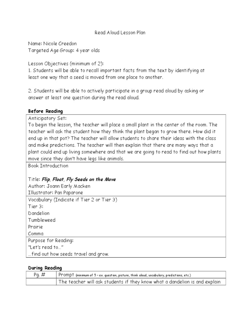 Flip, Float, Fly: Seed Movement Lesson | PDF | Learning | Cognitive Science