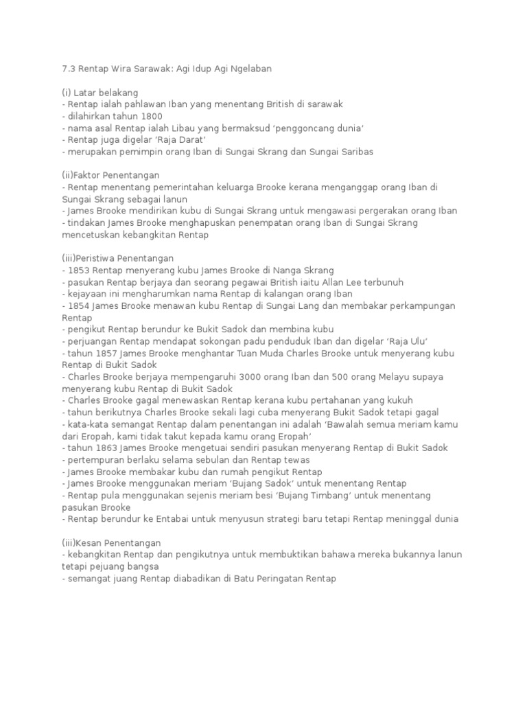 Rentap | PDF | Sejarah