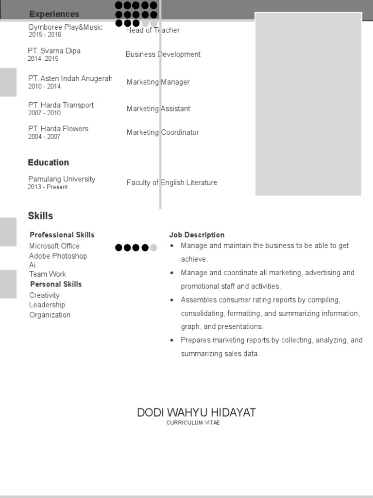 CV Dody WORD | PDF | Communication | Computing