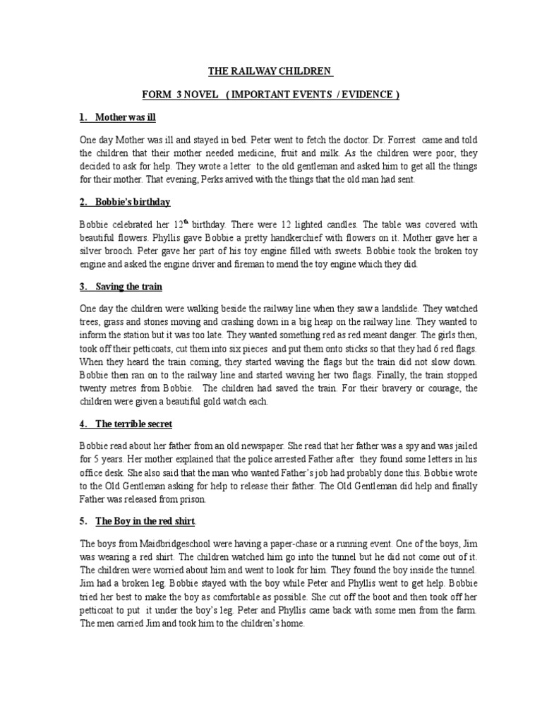 Railway Children - Themes & Evidence | PDF