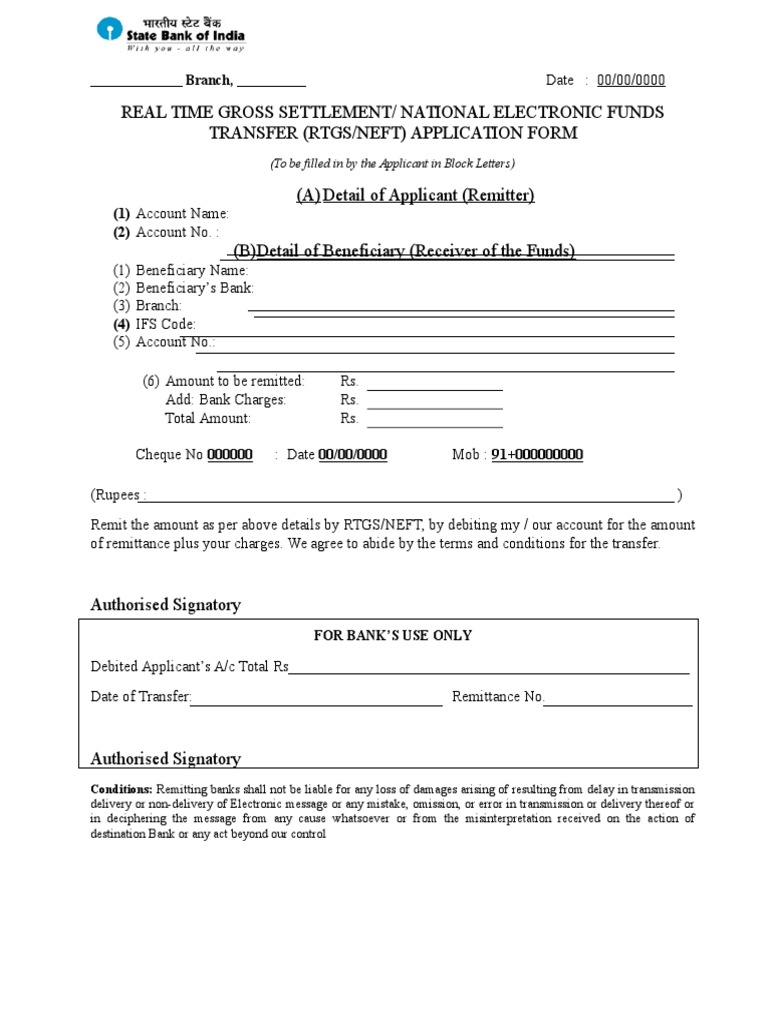 Real Time Gross Settlement/ National Electronic Funds Transfer (Rtgs ...