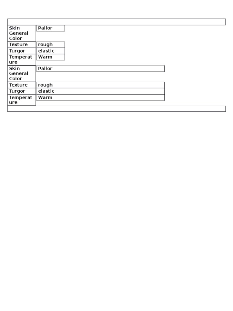 General Color Pallor | PDF