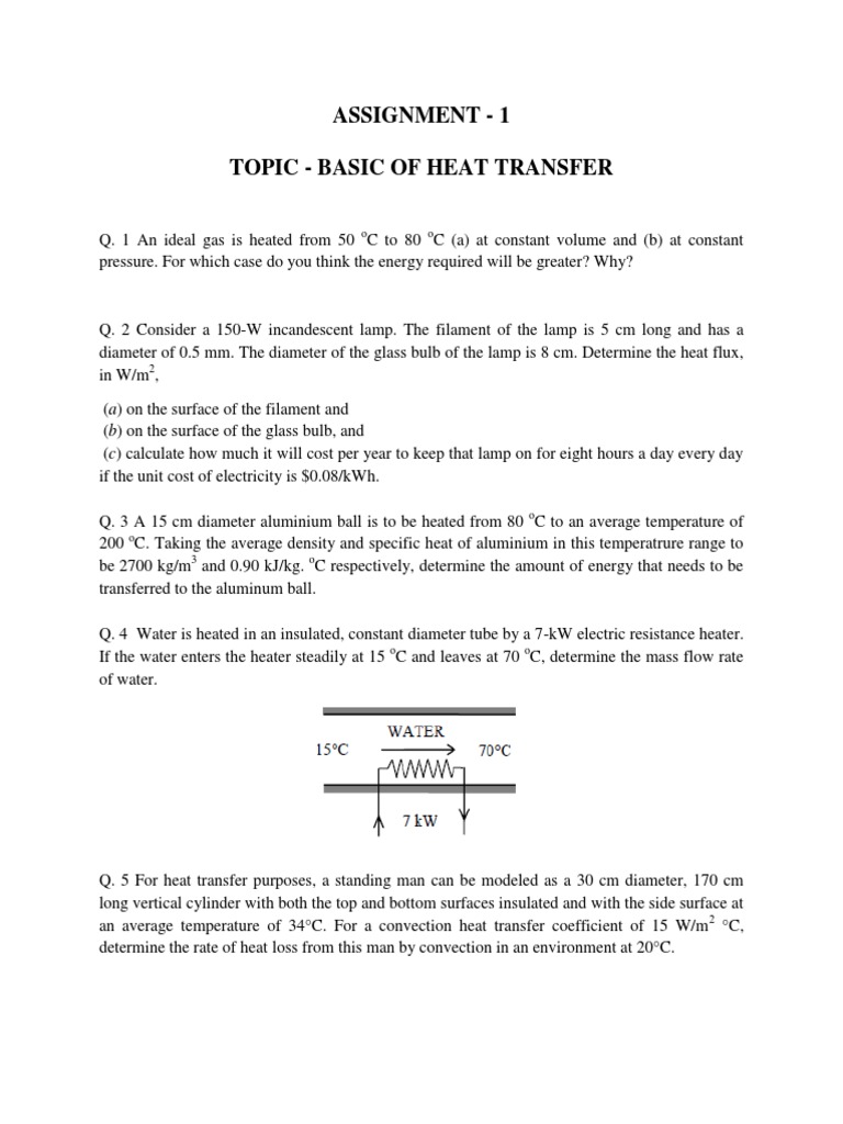 Assignment 1 Basic of Heat Transfer | PDF | Heat Transfer ...