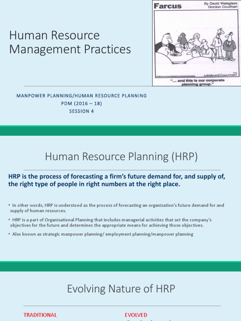 HRMP - Session 4 - Human Resource Planning | PDF | Human Resources ...