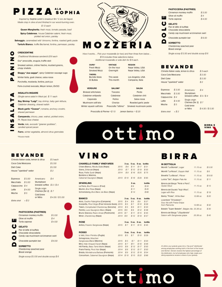 Ottimo Lunch | PDF | Fermented Drinks | Foods