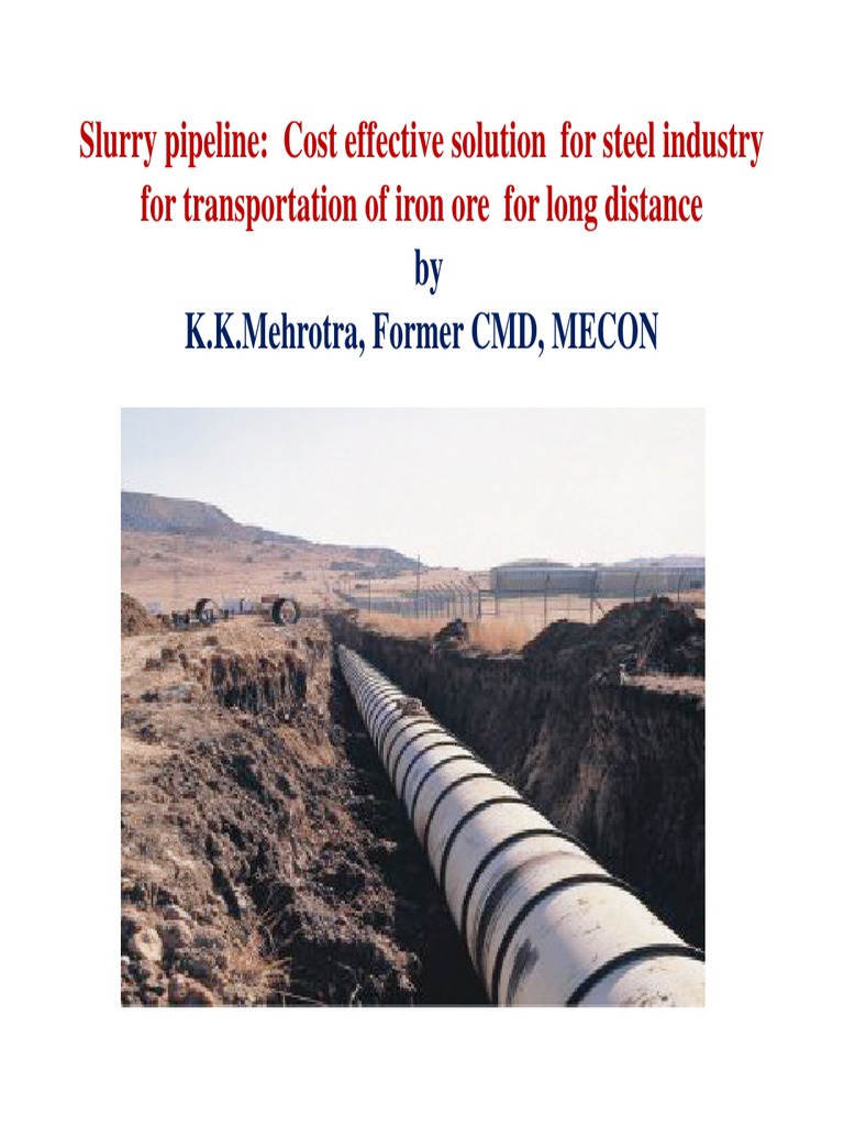 Slurry Pipeline: Efficient Iron Ore Transport | PDF | Iron Ore | Rail ...