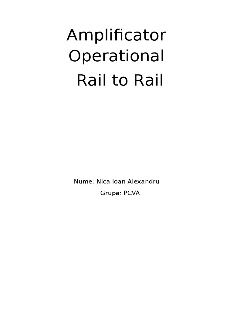 Rail To Rail Amplifier Project | PDF | Mosfet | Amplifier