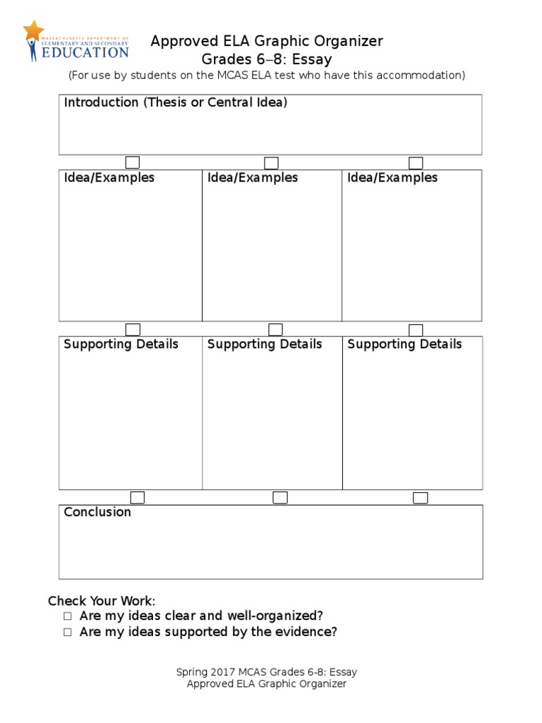Mcas Graphic Organizer - Essay | PDF