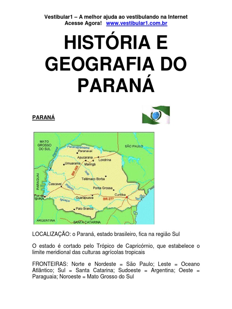 História e Geografia do Paraná | PDF | Natureza