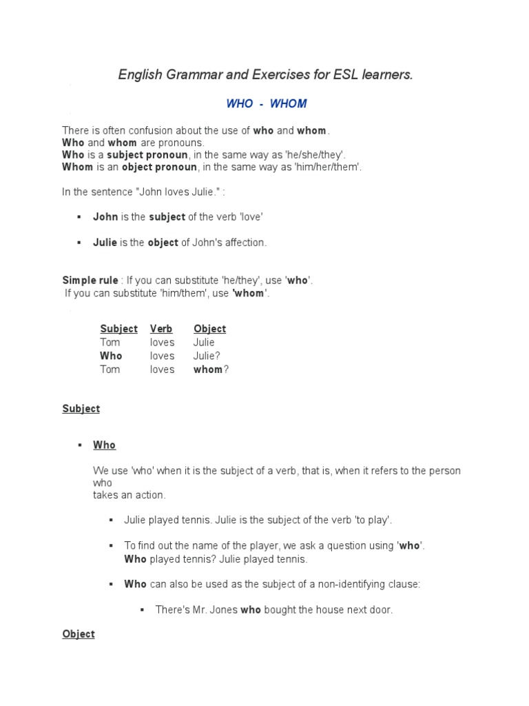 English Grammar and Exercises For ESL Learne15 | PDF | Self-Improvement