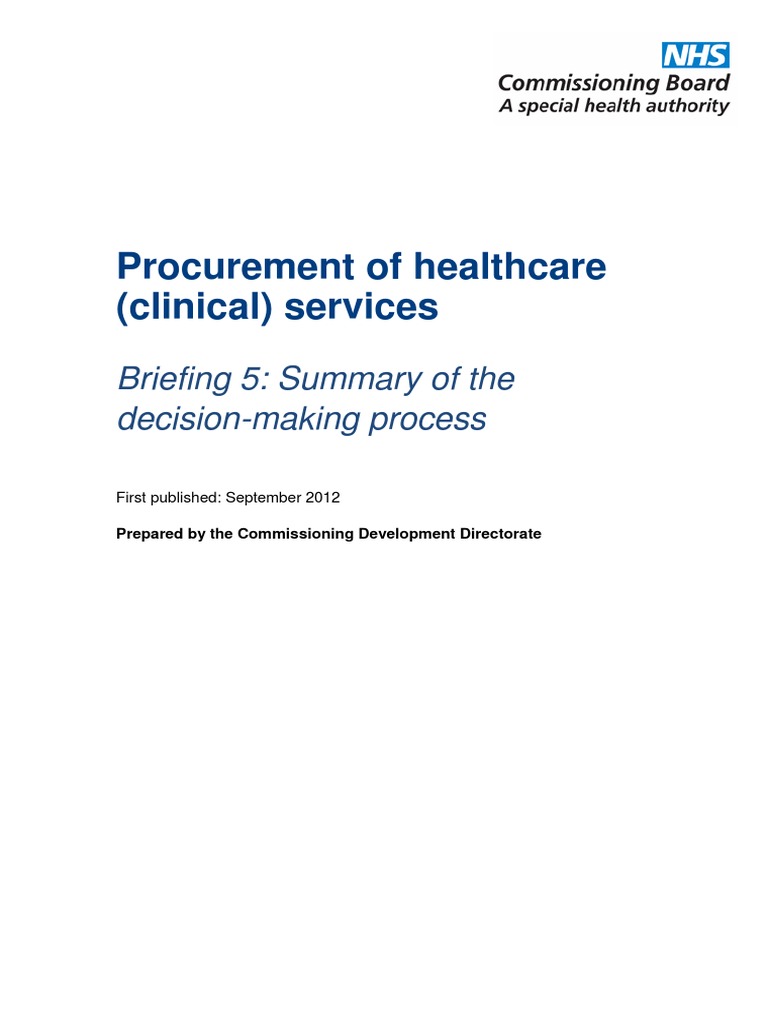 Navigating the Healthcare Procurement Process: A Summary of Key ...