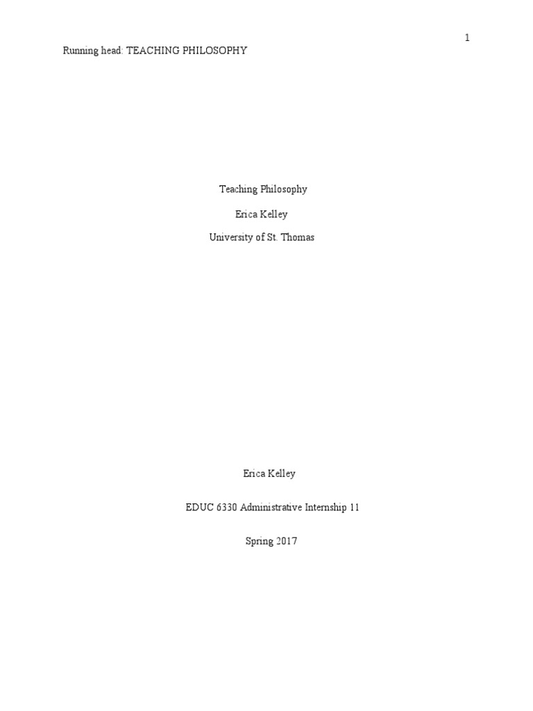 Teaching Philosophy Pdf Education Theory Pedagogy