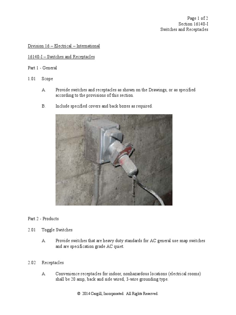 Division 16 - SEC16140-I Switches, Receptacles | PDF