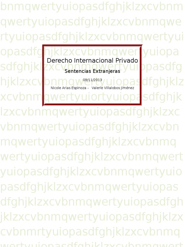 Ejecucion de Sentencias Extranjeras | PDF | Ley procesal | Sentencia (Ley)
