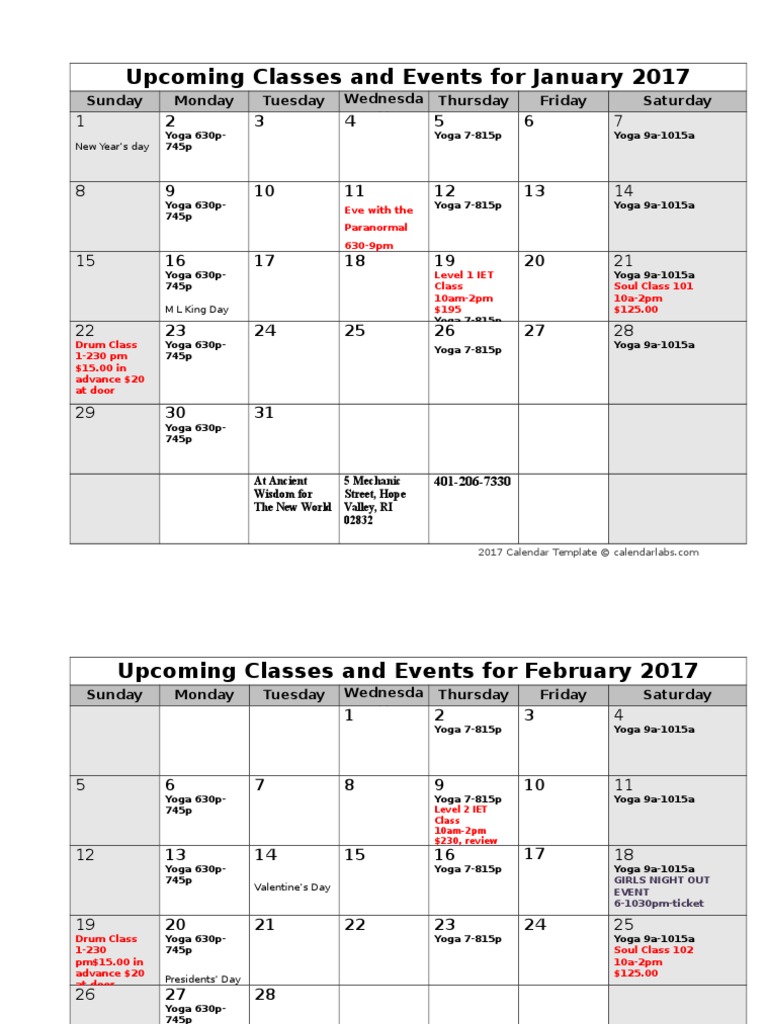 2017 Monthly Us Holidays Calendar | PDF