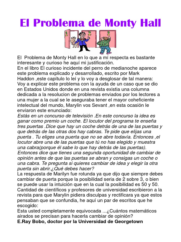 Monty Hall | PDF | Science | Ciencia filosófica