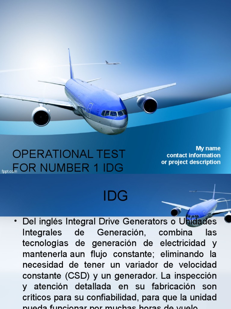 Operational Test For Number 1 Idg | PDF | Generador eléctrico ...