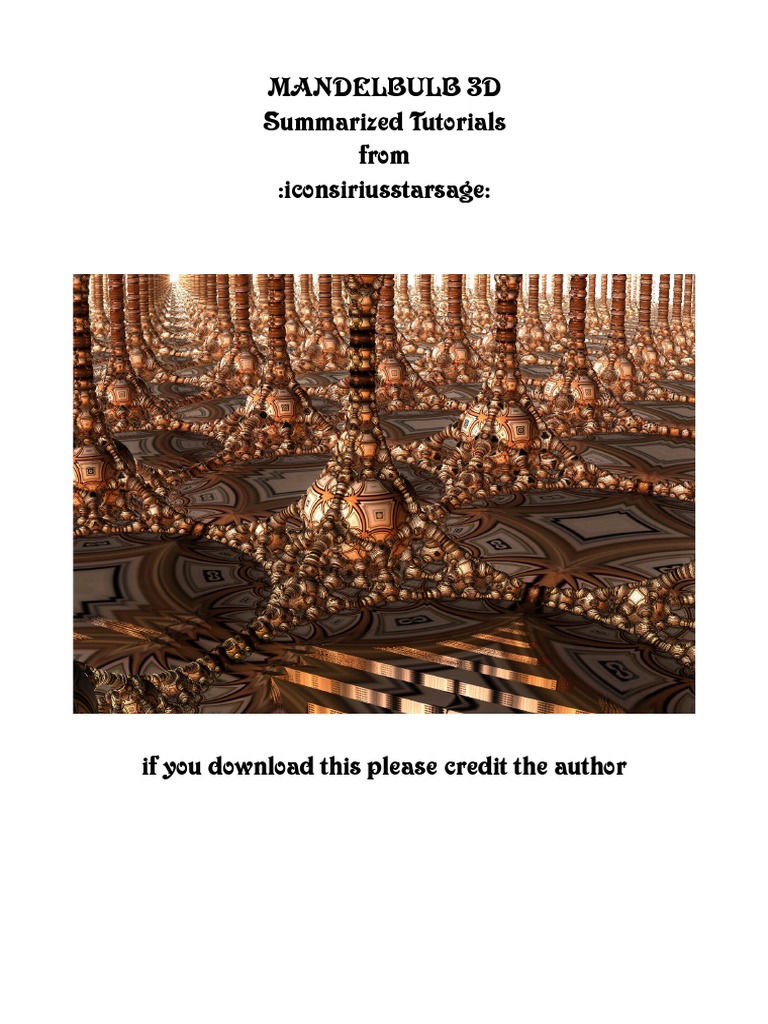 Mandelbulb 3D | PDF | Rendering (Computer Graphics) | Computer File