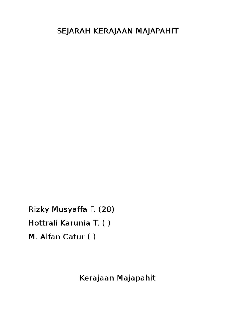 Sejarah Kerajaan Majapahit | PDF