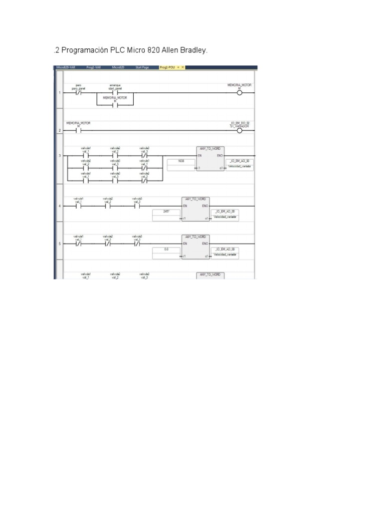 2 Programación PLC Micro 820 Allen Bradley | PDF