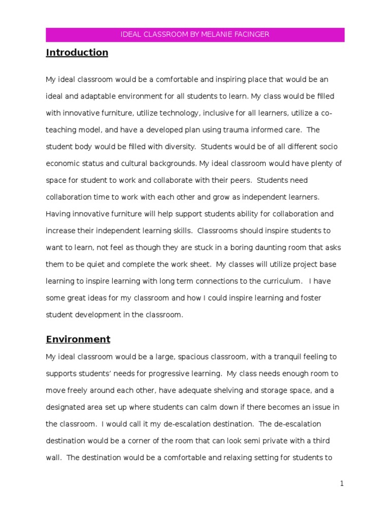 Classroom Design Final 3 | PDF | Inclusion (Education) | Psychological ...