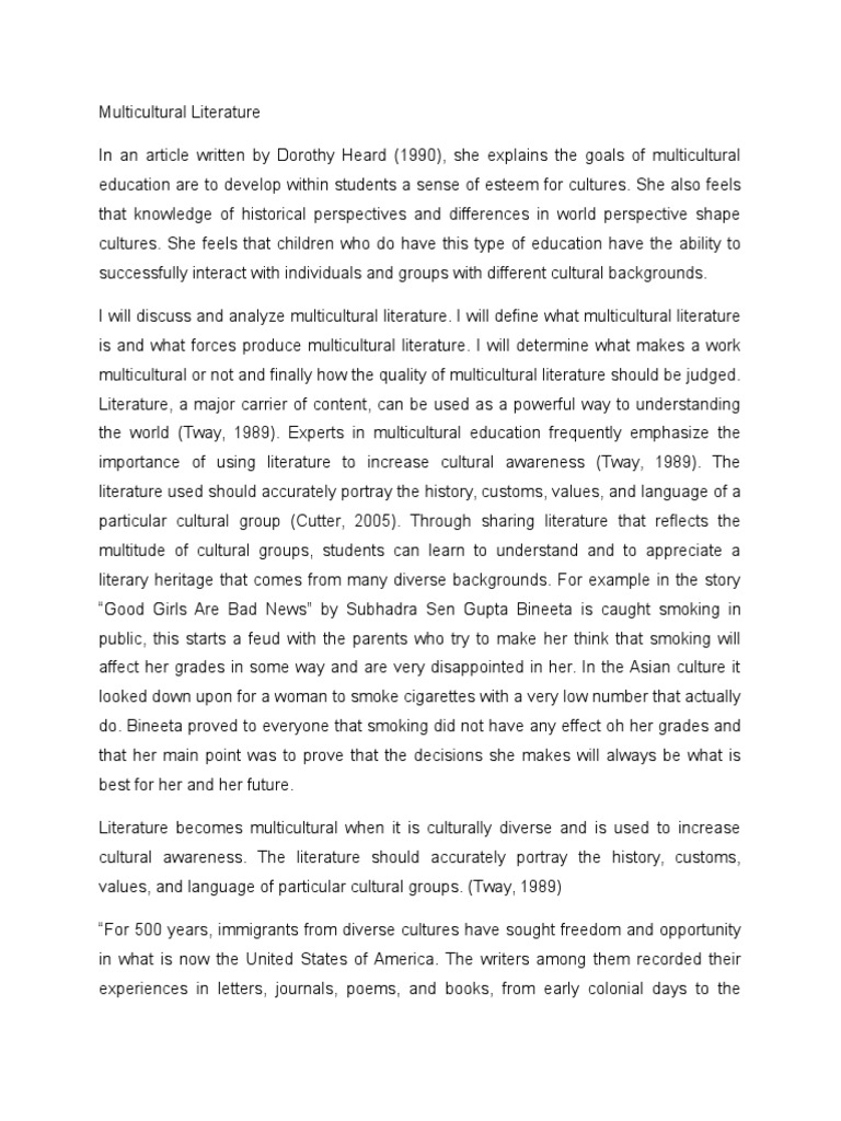 Multicultural Literature | PDF | Multiculturalism | Expert