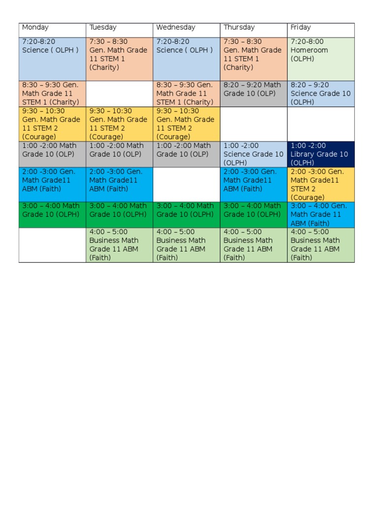 My Sched | PDF