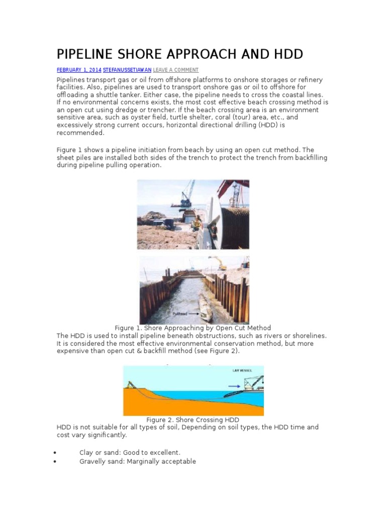 PIPELINE SHORE APPROACH AND HDD.docx