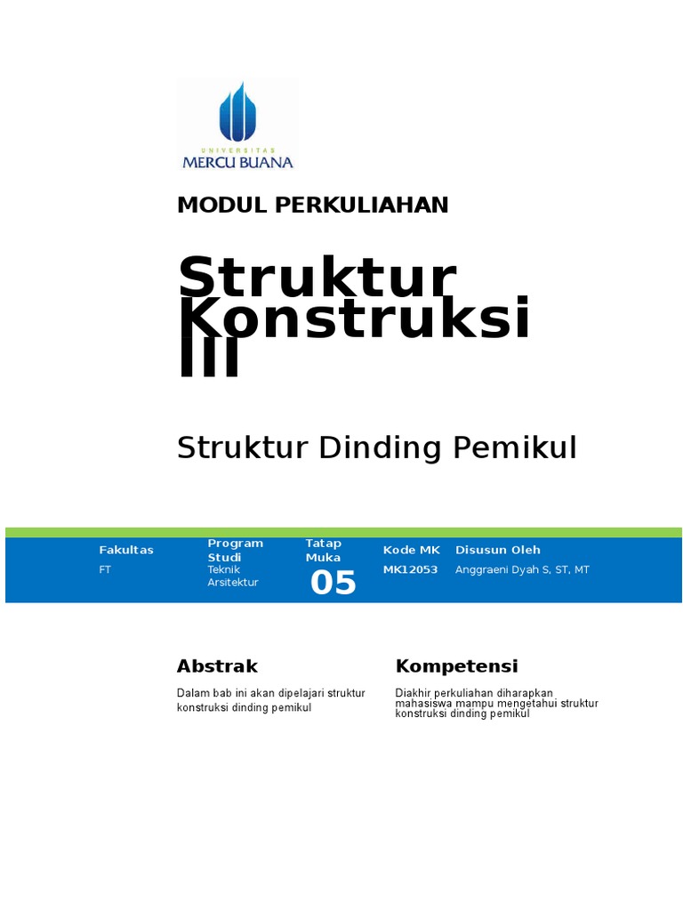 Modul Struktur Konstruksi III (TM5) | PDF