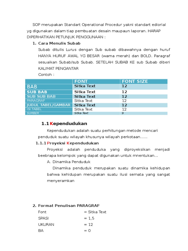Panduan Penulisan SOP Desain Grafis | PDF