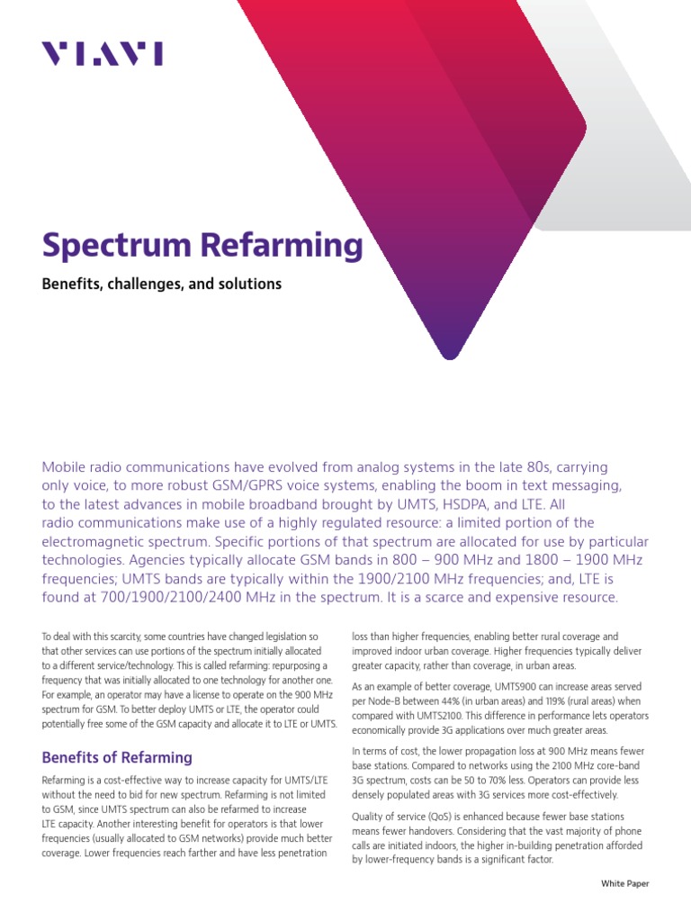 Spectrum Refarming WP Maa Nse Ae 0 | PDF | Lte (Telecommunication) | Gsm