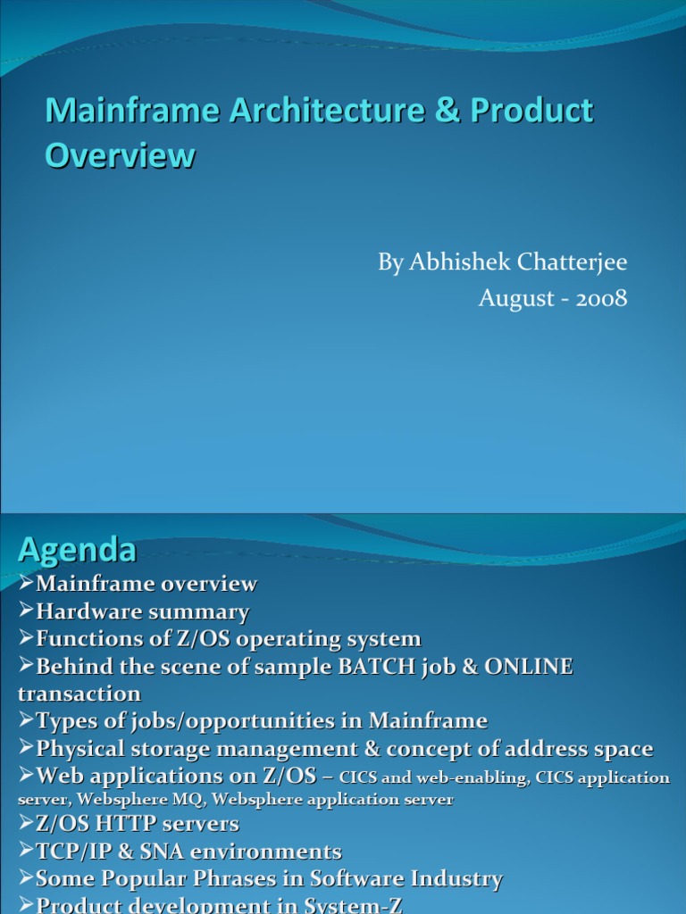 Mainframe Architecture Product Overview 1218153498319609 9 | PDF ...