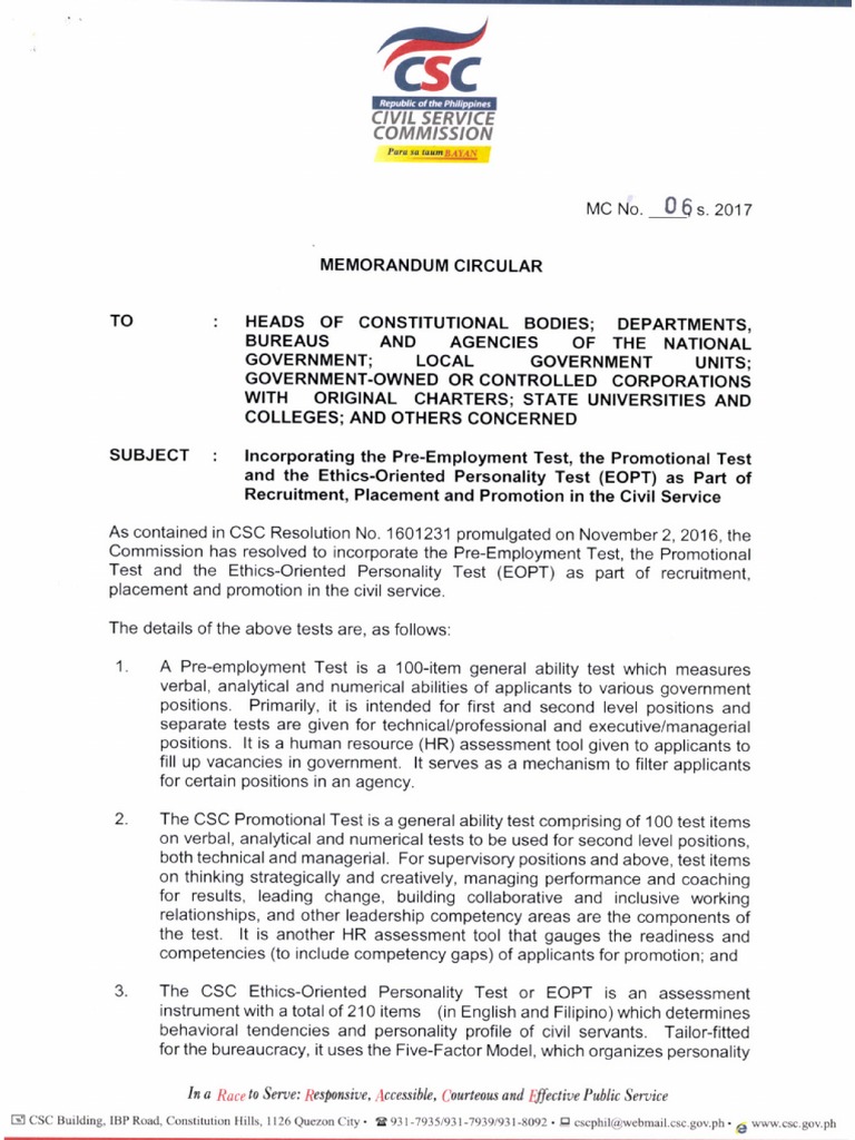 MC No. 06, S. 2017 (Eopt) | PDF