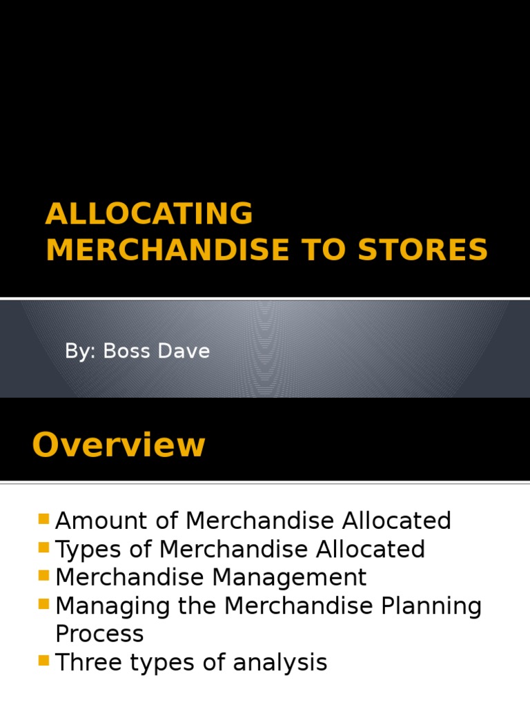 Allocating Merchandise To Stores | PDF | Inventory | Product (Business)
