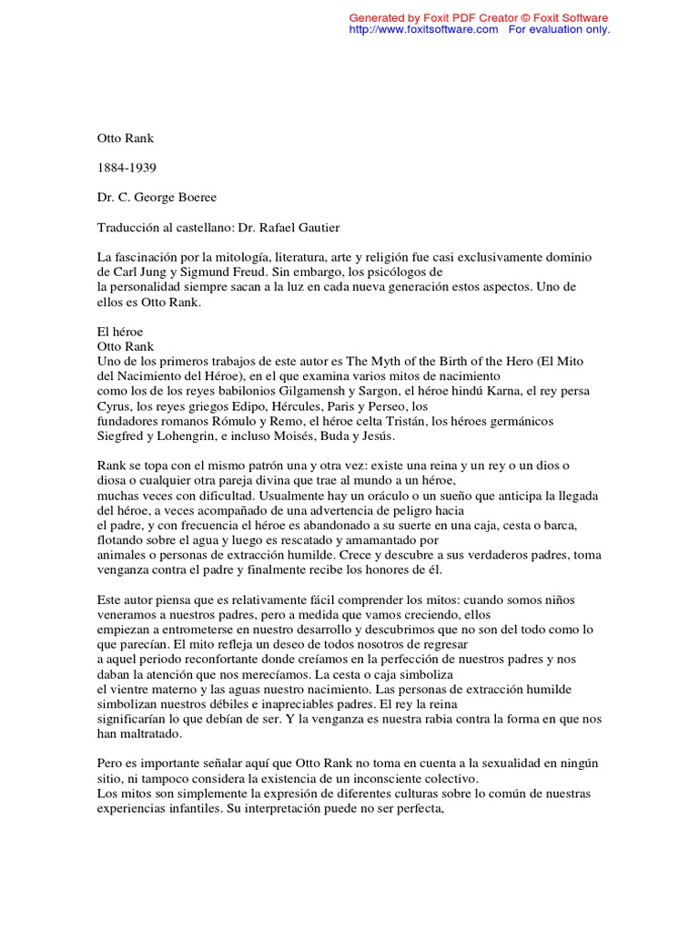 Otto Rank | Hero | Life