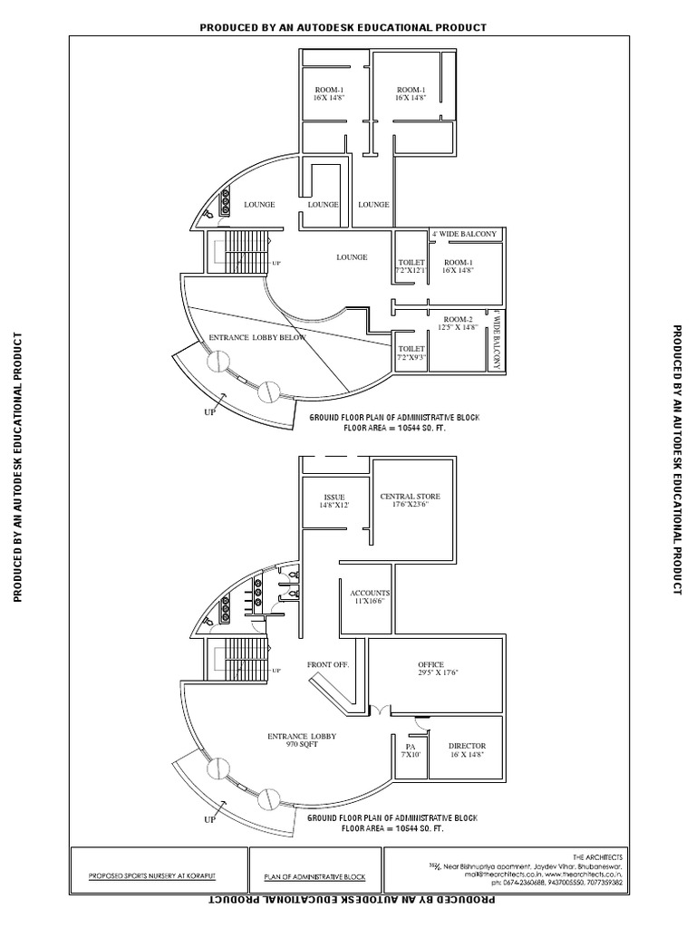Produced by An Autodesk Educational Product: UP Ground Floor Plan of ...