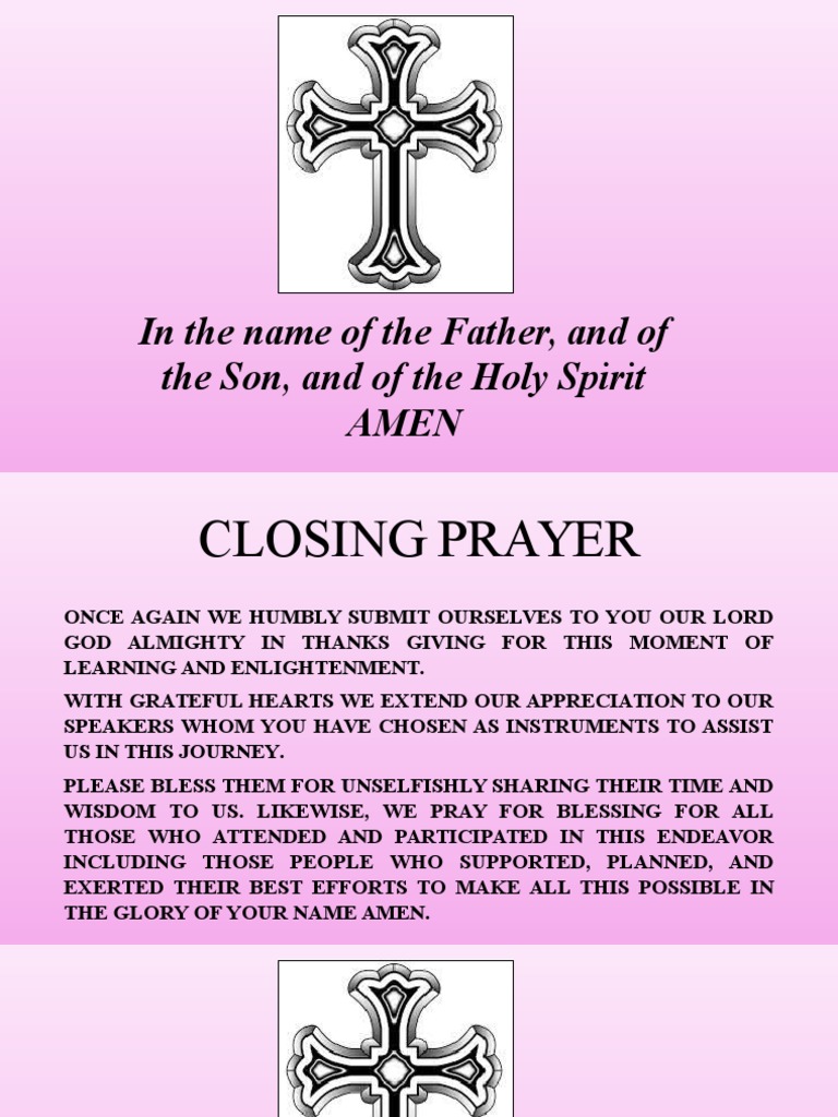 In The Name of The Father, and of The Son, and of The Holy Spirit Amen ...