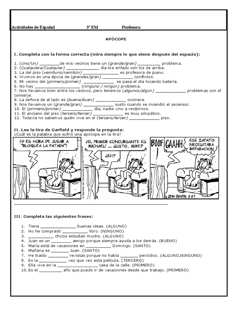 Atividade Apocope 3 EM | PDF | Ocio