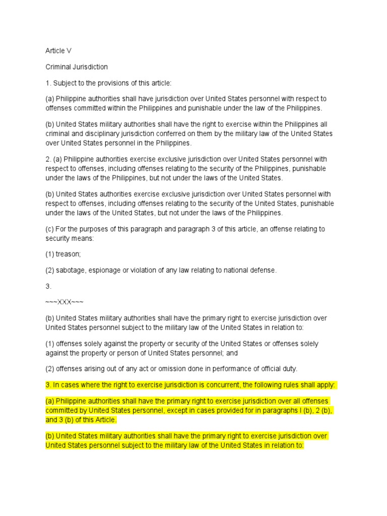 Summary and Differentiation of Criminal Jurisdiction For VFA | PDF | Remand (Detention ...