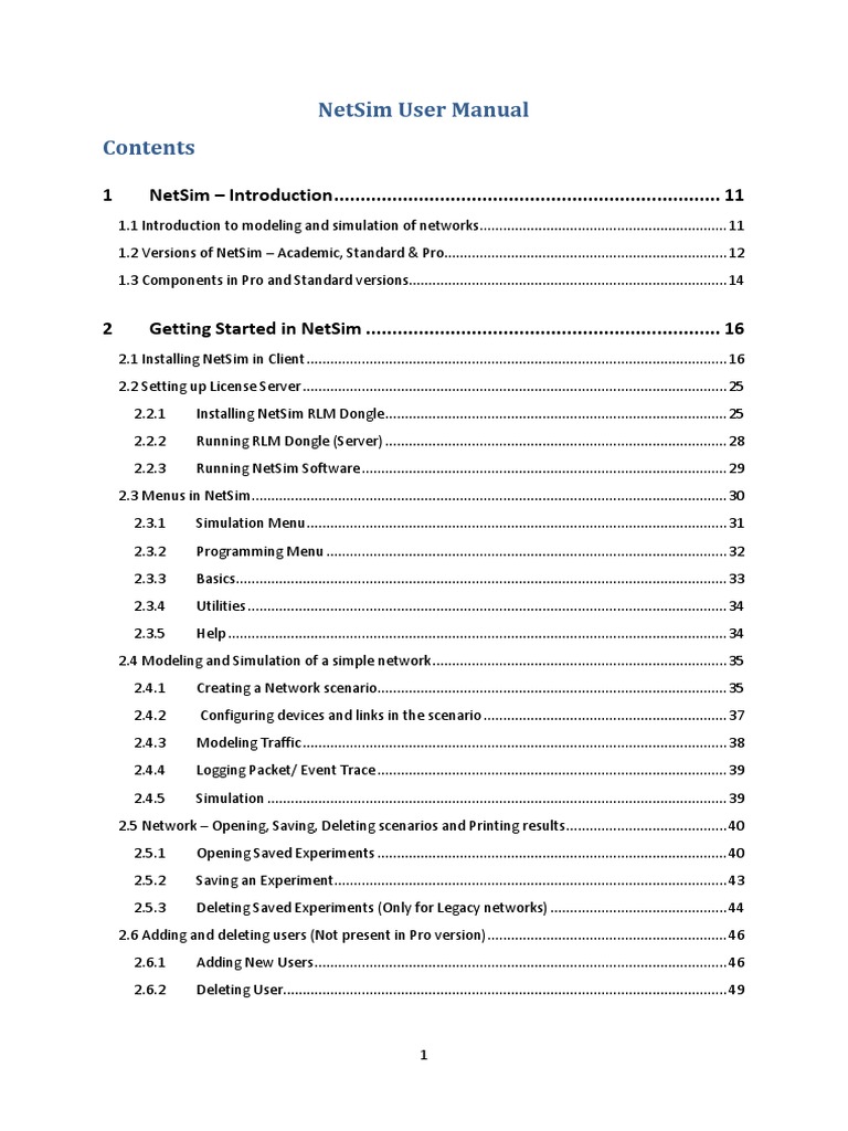 NetSim User Manual | PDF | Computer Network | Error Detection And Correction