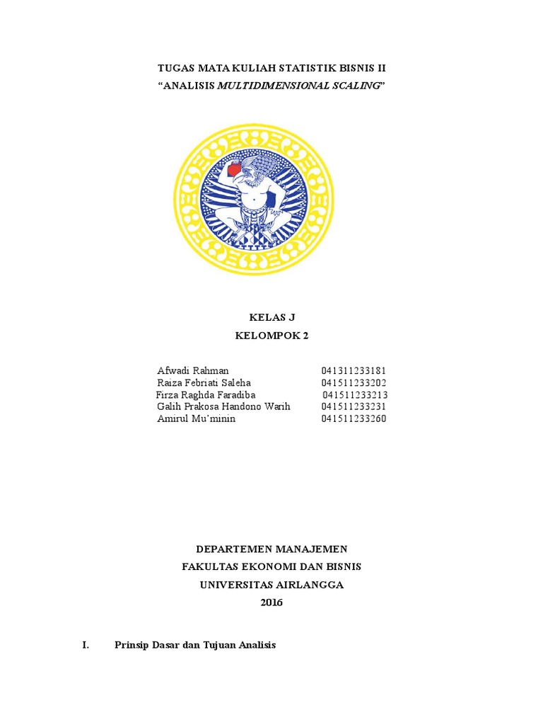 Analisis Multidimensional Scaling | PDF
