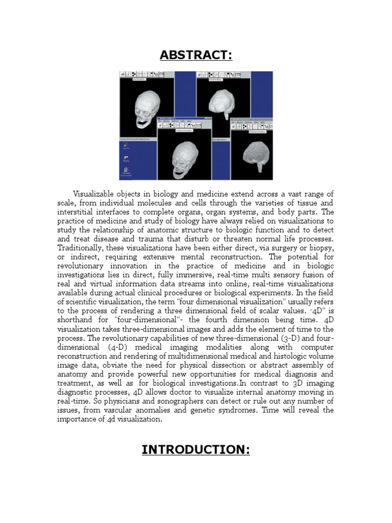 4D Visualization 1 | PDF | Rendering (Computer Graphics) | Medical Imaging