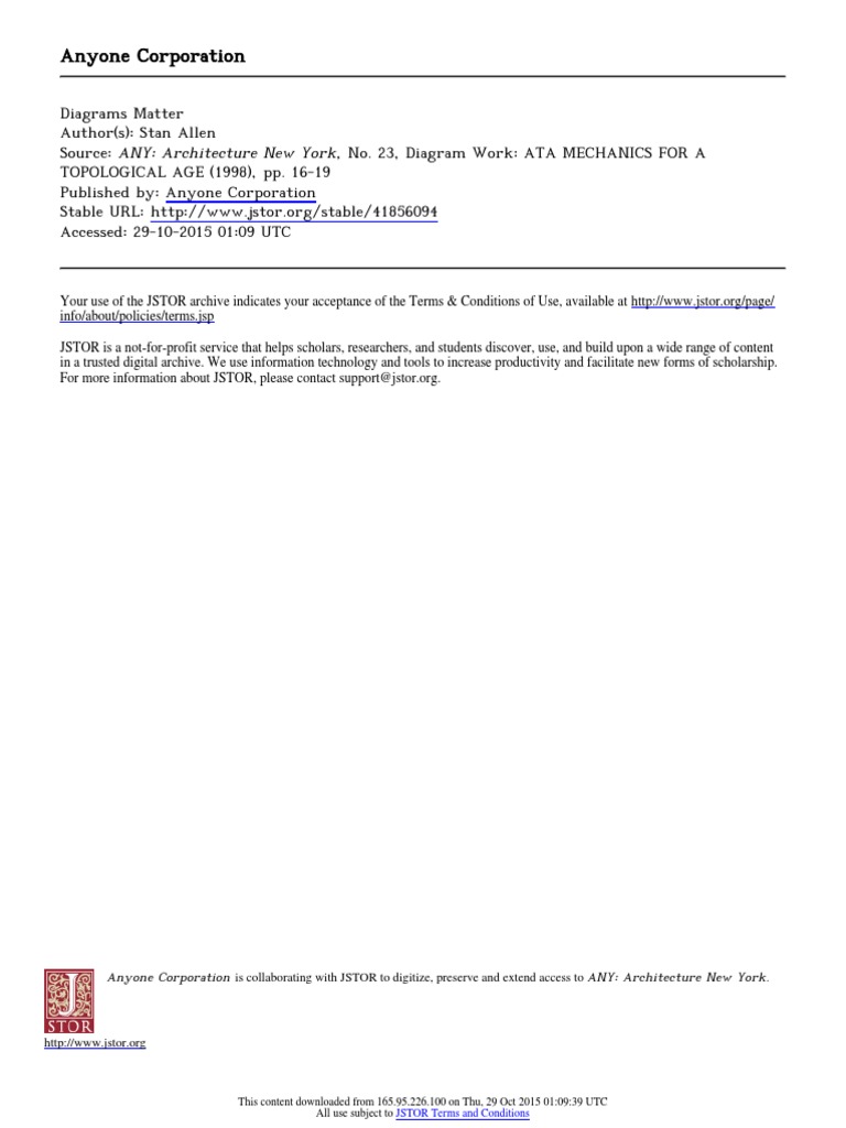 Diagrams Matter: Stan Allen | PDF | Science | Philosophical Science