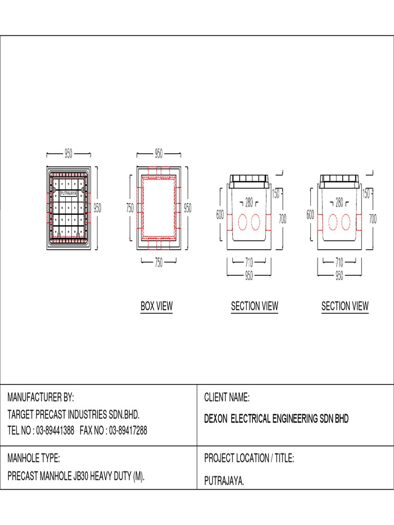 JB30 Heavy Duty Precast Manhole Details | PDF