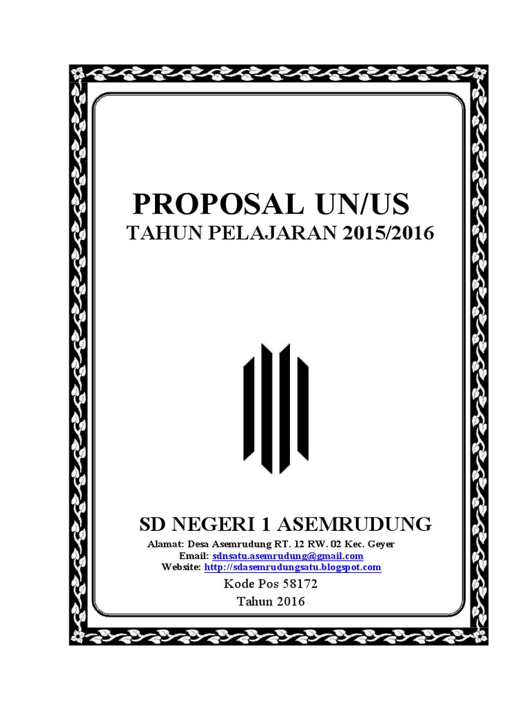(Proposal) Ujian Cover Unus | PDF