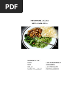 Proposal Pengajuan Usaha Mie Ayam | PDF