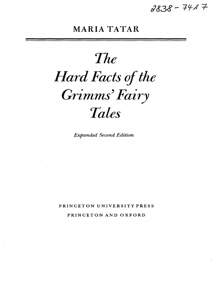 Maria Tatar, The Hard Facts of The Grimms' Fairy Tales | PDF