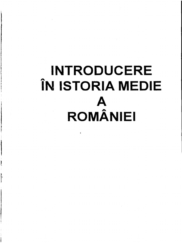 Istoria Medievala A Romaniei PDF | PDF
