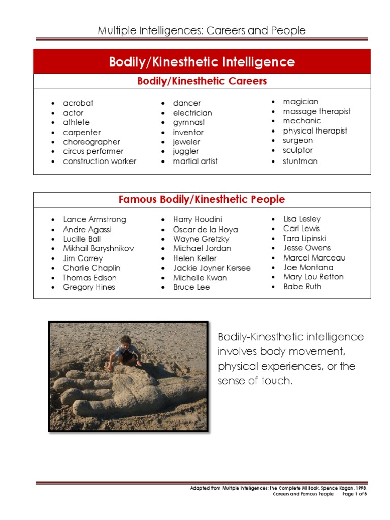 Careers for Multiple Intelligences | PDF